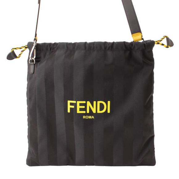 Fendi | Bags | Fendi Black Pack Bag Knapsack Pekin Shoulder | Poshmark